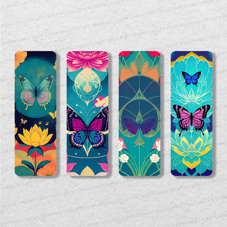 Vintage Butterflies Printable Bookmark Set Butterfly - Etsy