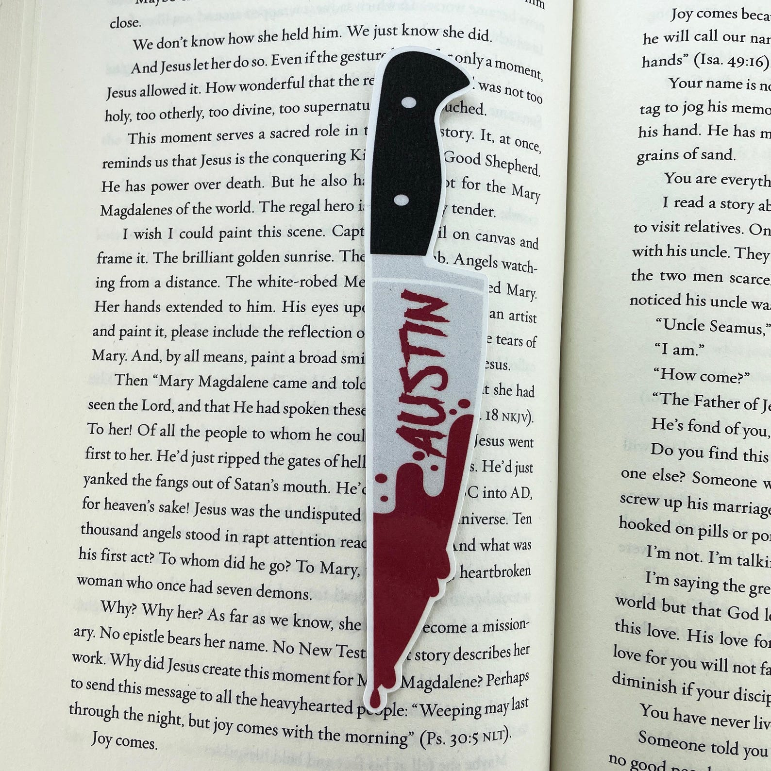 Personalized Knife Bookmark | Custom Laminated Die Cut Bookmark ...