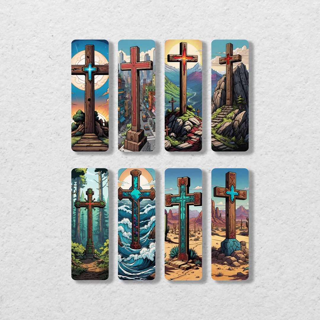 Comic Book Style Crosses Printable Bookmark Set | Printable Bookmarks ...