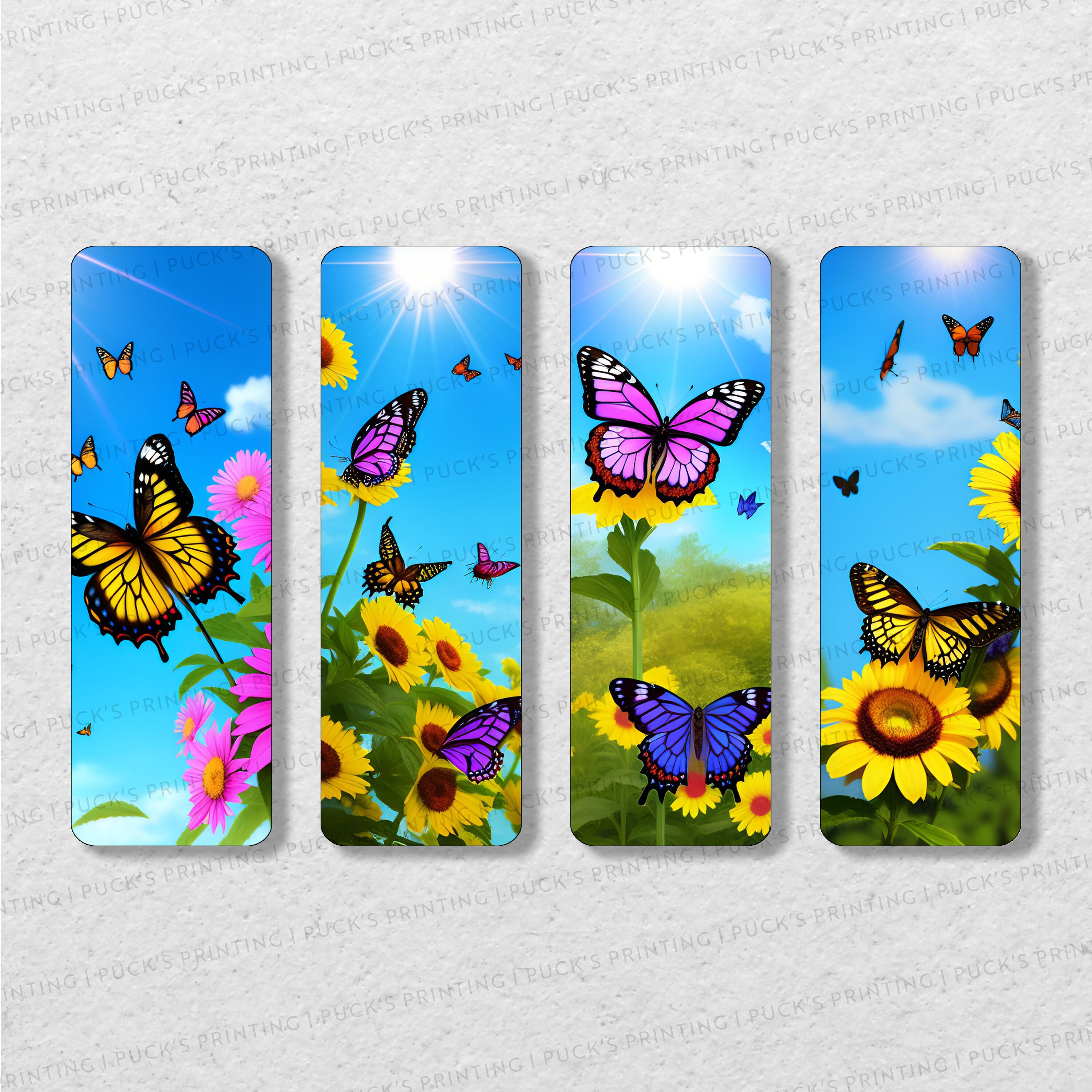 Beautiful Anime Butterflies Printable Bookmark Set Butterfly Bookmark ...