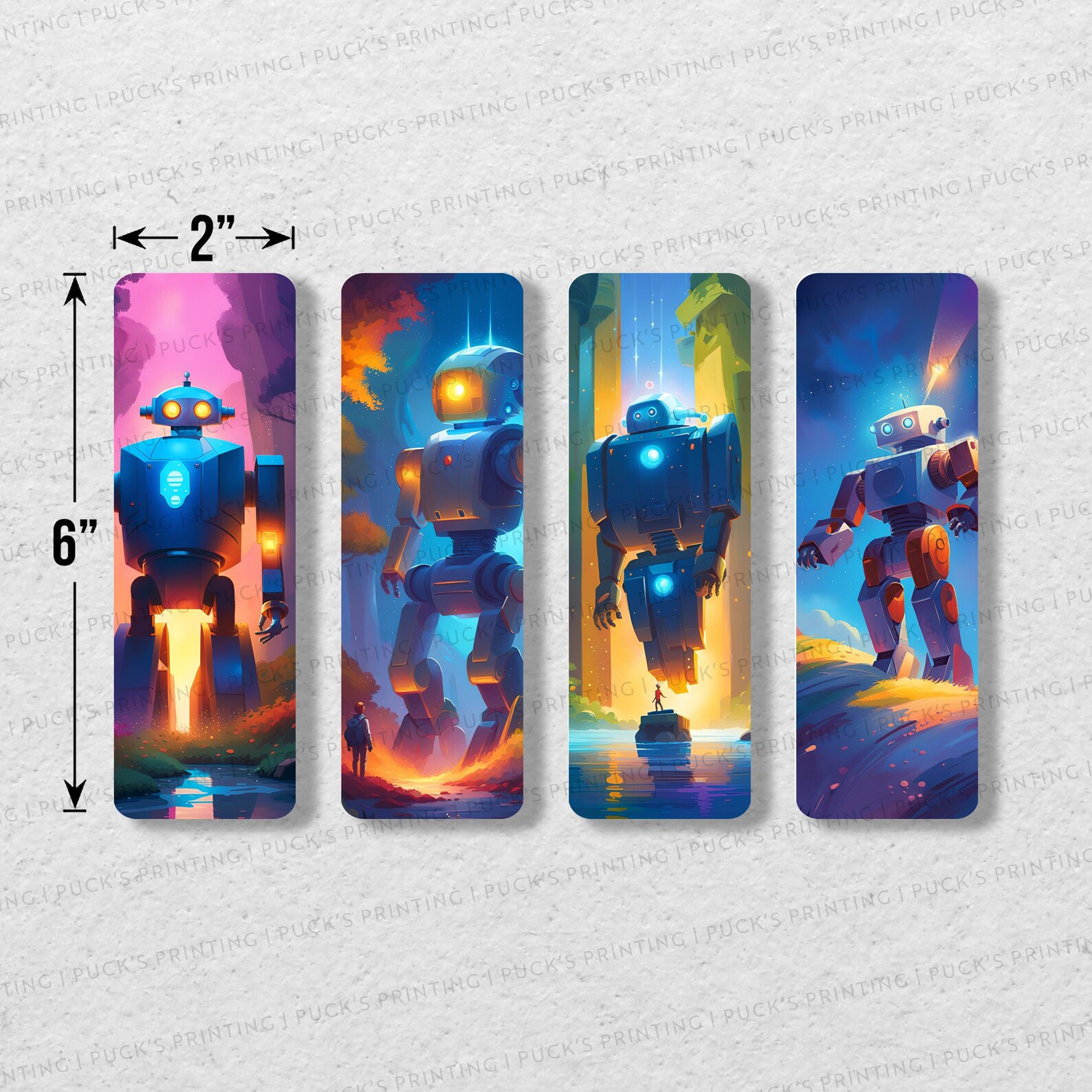Anime Robot Printable Bookmark Set of 4 | Instant Download | Digital ...