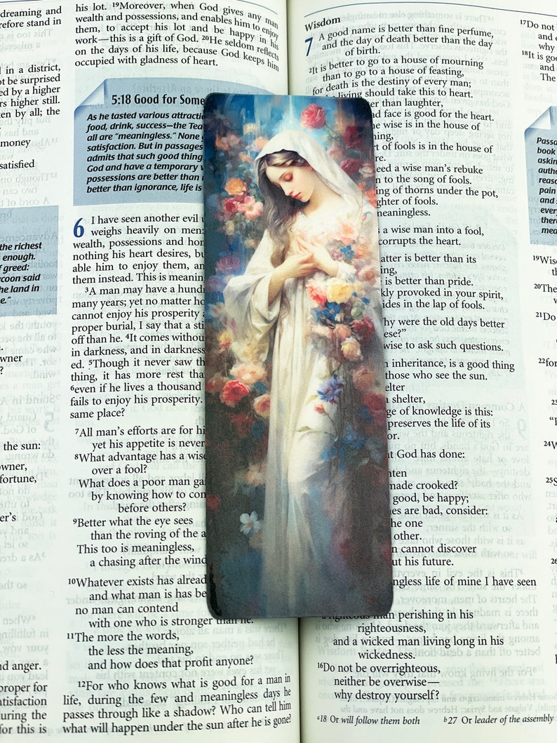 Catholic Virgin Mary Bookmarks | Laminated Die Cut Bookmarks | Bible ...