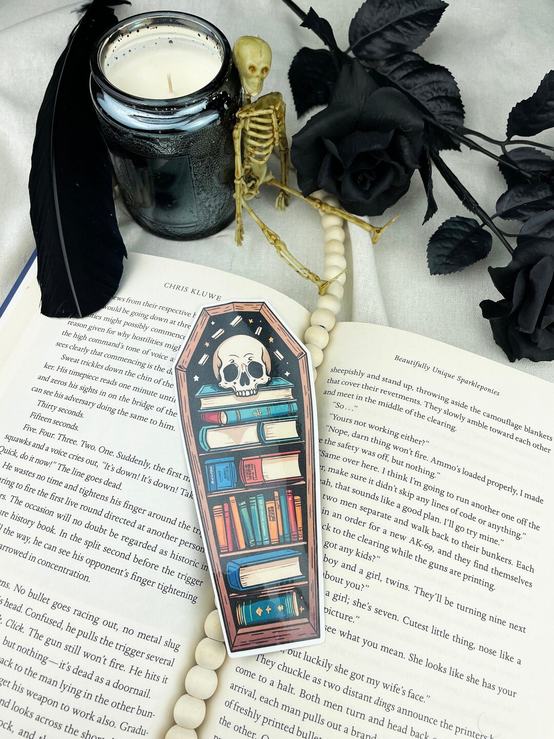 Book Coffin Bookmark | Bookish Goth Bookmark | Die Cut | - Etsy