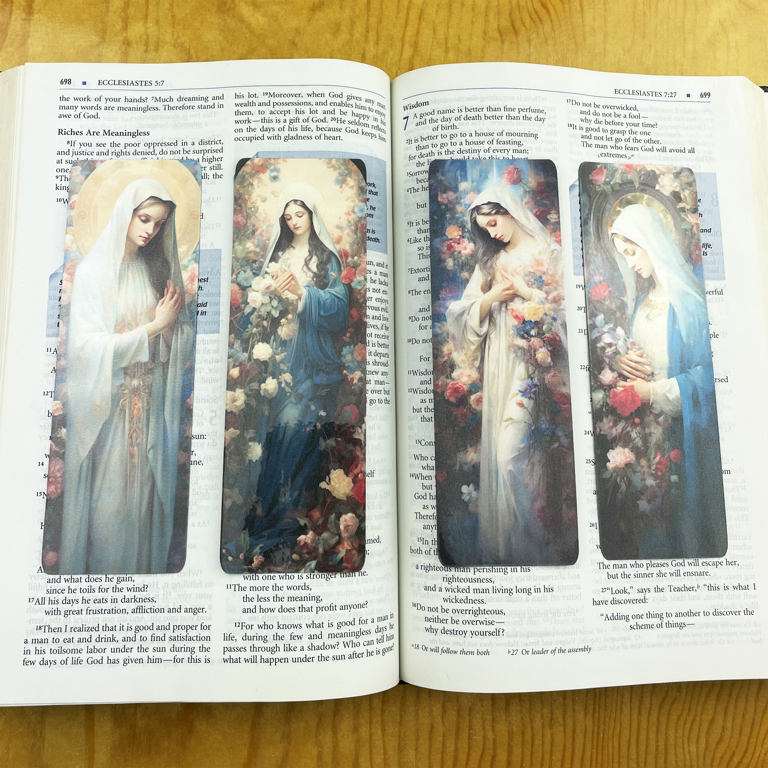 Catholic Virgin Mary Bookmarks Laminated Die Cut Bookmarks Bible ...
