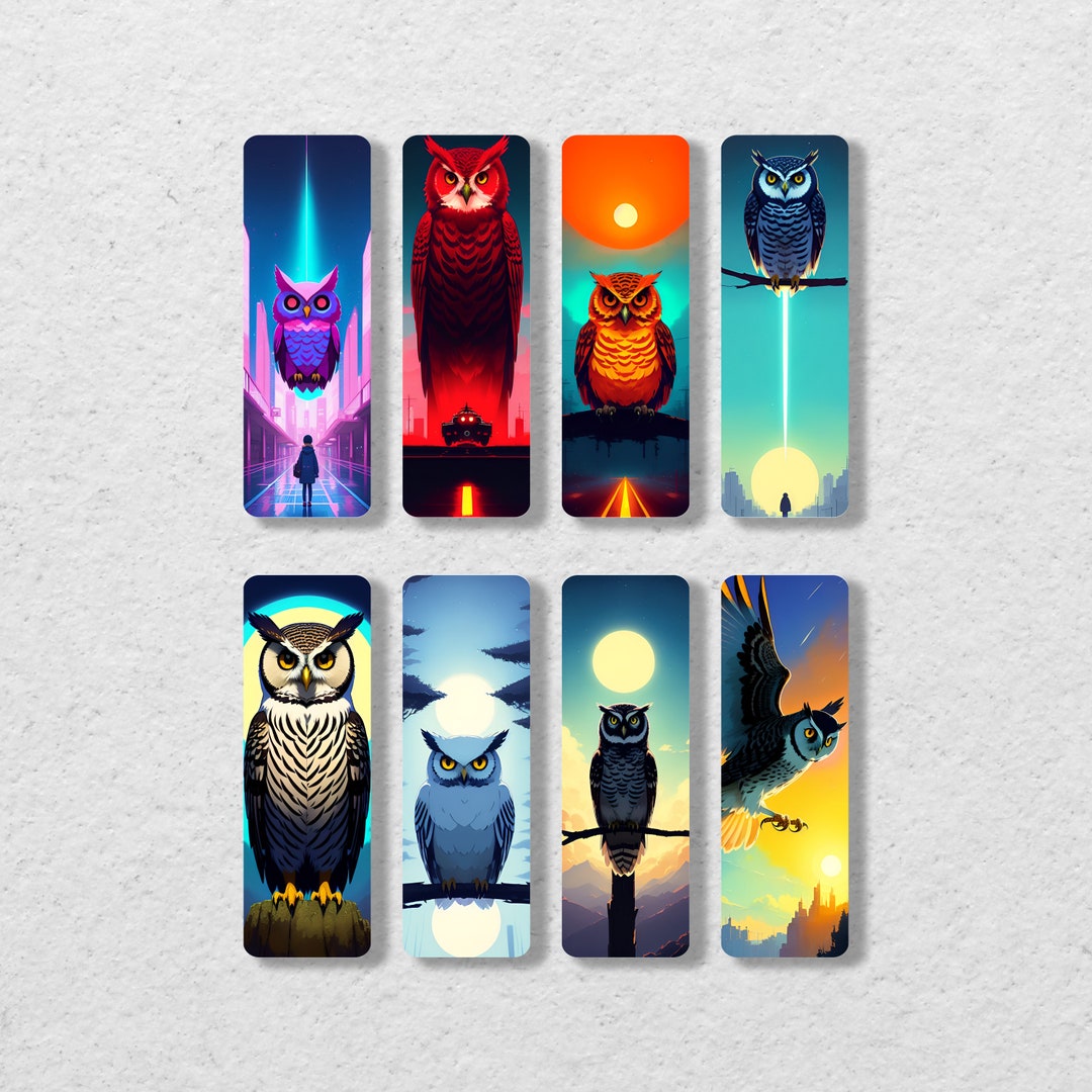 Anime Owls Printable Bookmark Set | Printable Bookmarks | Instant ...