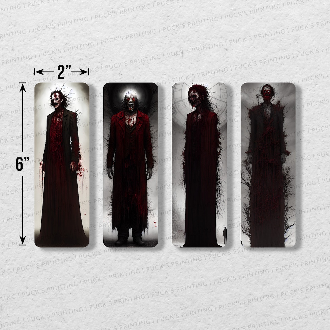 Scary Zombie Printable Bookmark Set of 4 | Printable Bookmarks ...