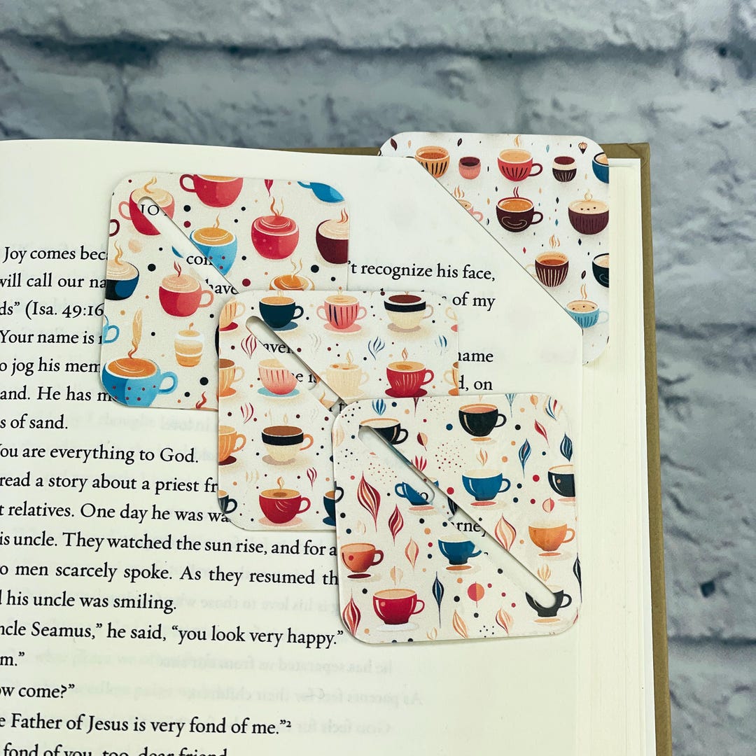 Coffee Art Corner Bookmarks, Teacher Gift Set (set of 4) - Etsy