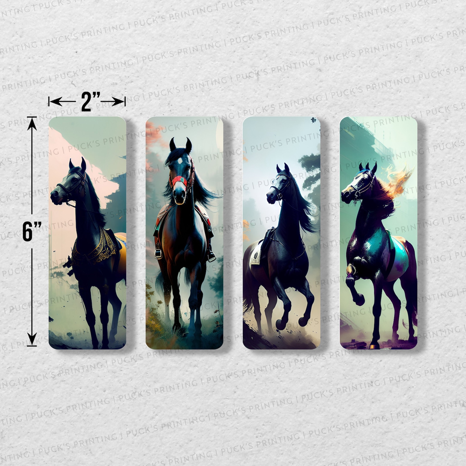 Majestic Horses Printable Bookmark Set of 4 Printable Bookmarks Instant ...