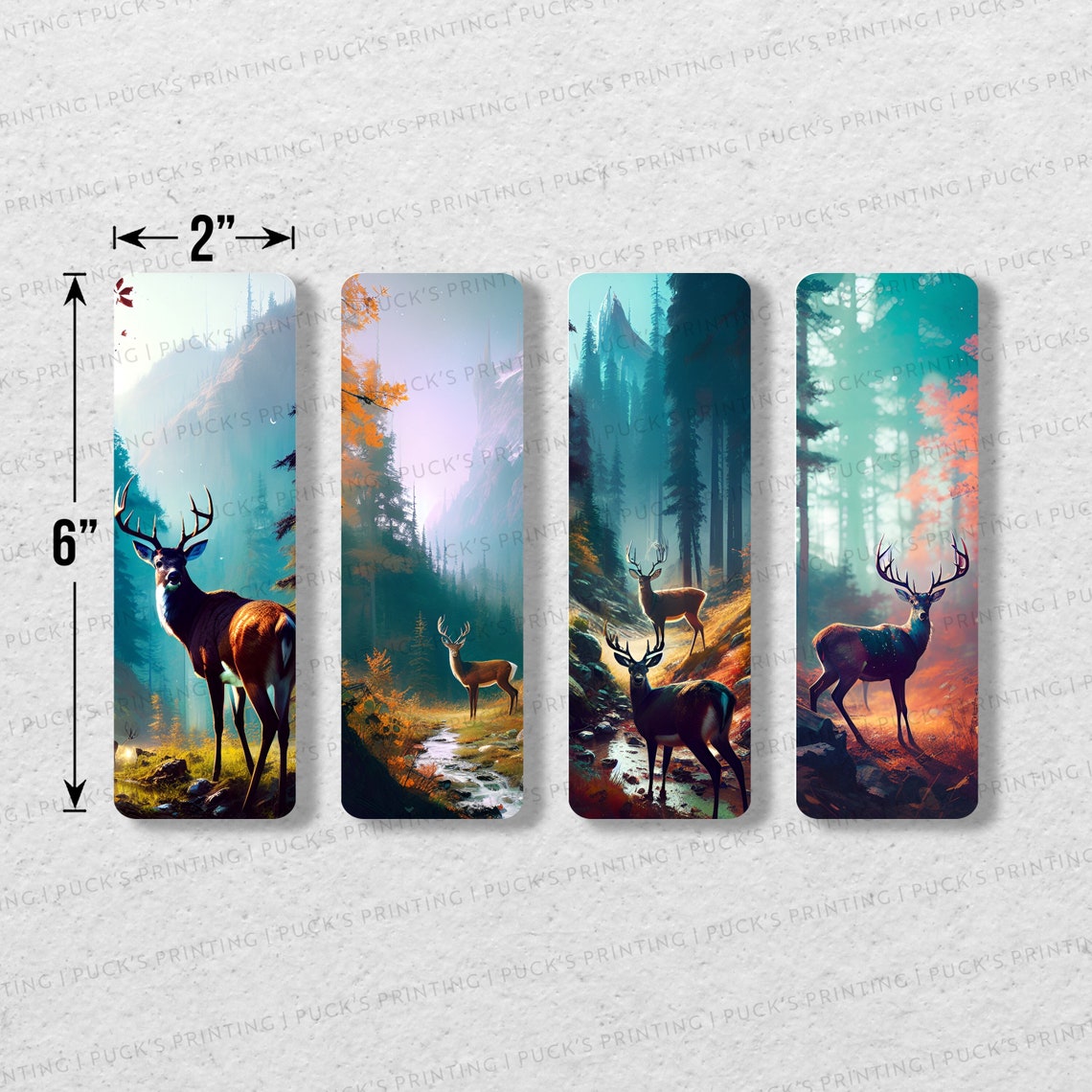 Anime Deer Printable Bookmark Set of 4 Printable Bookmarks Instant ...