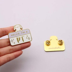 Cute Bunny Enamel Pin for RN, PT, OT - Pin for Nurse, Physical ...