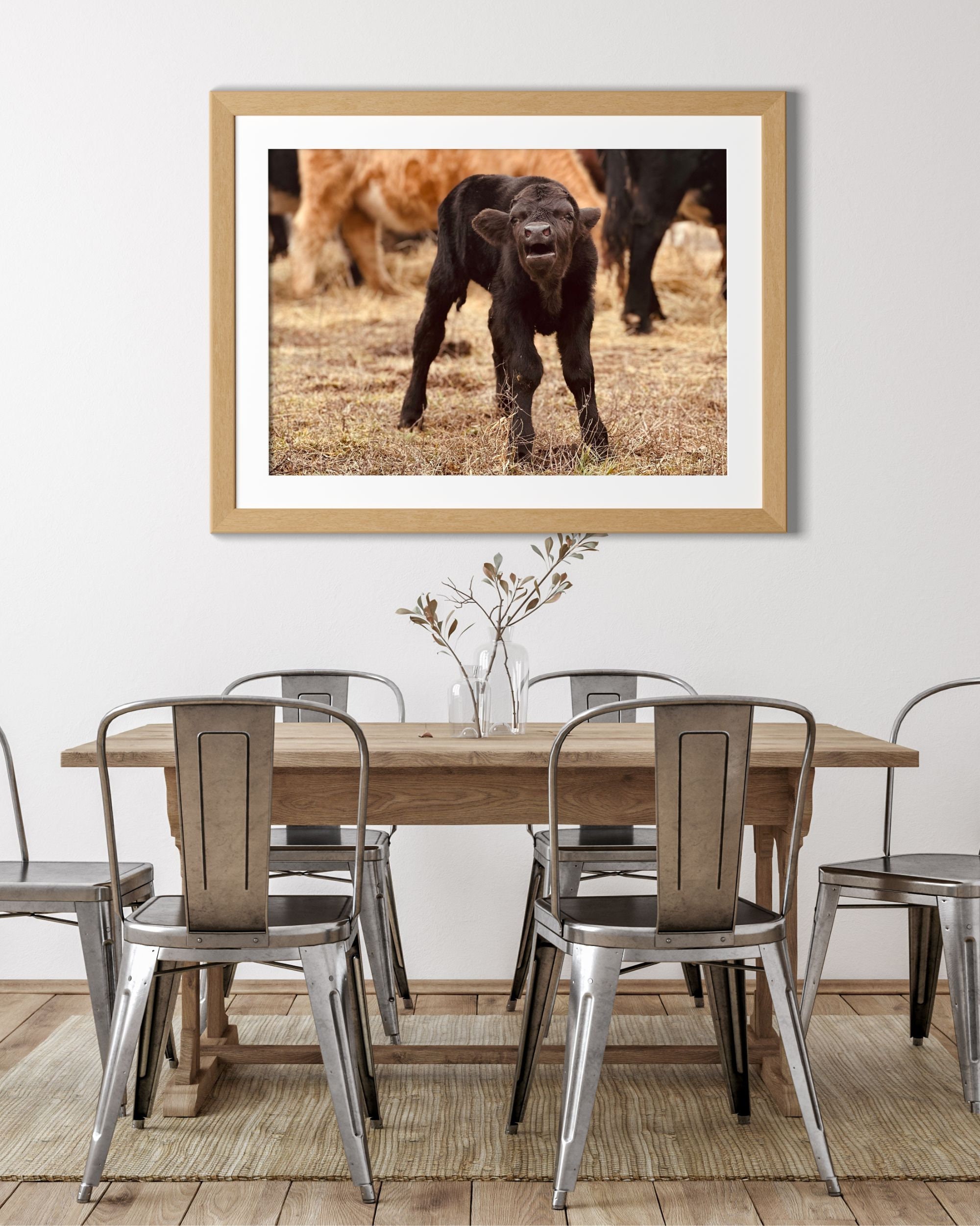 Calf Bellowing Digital Download, Farm House Instant Printable, Cowboy ...