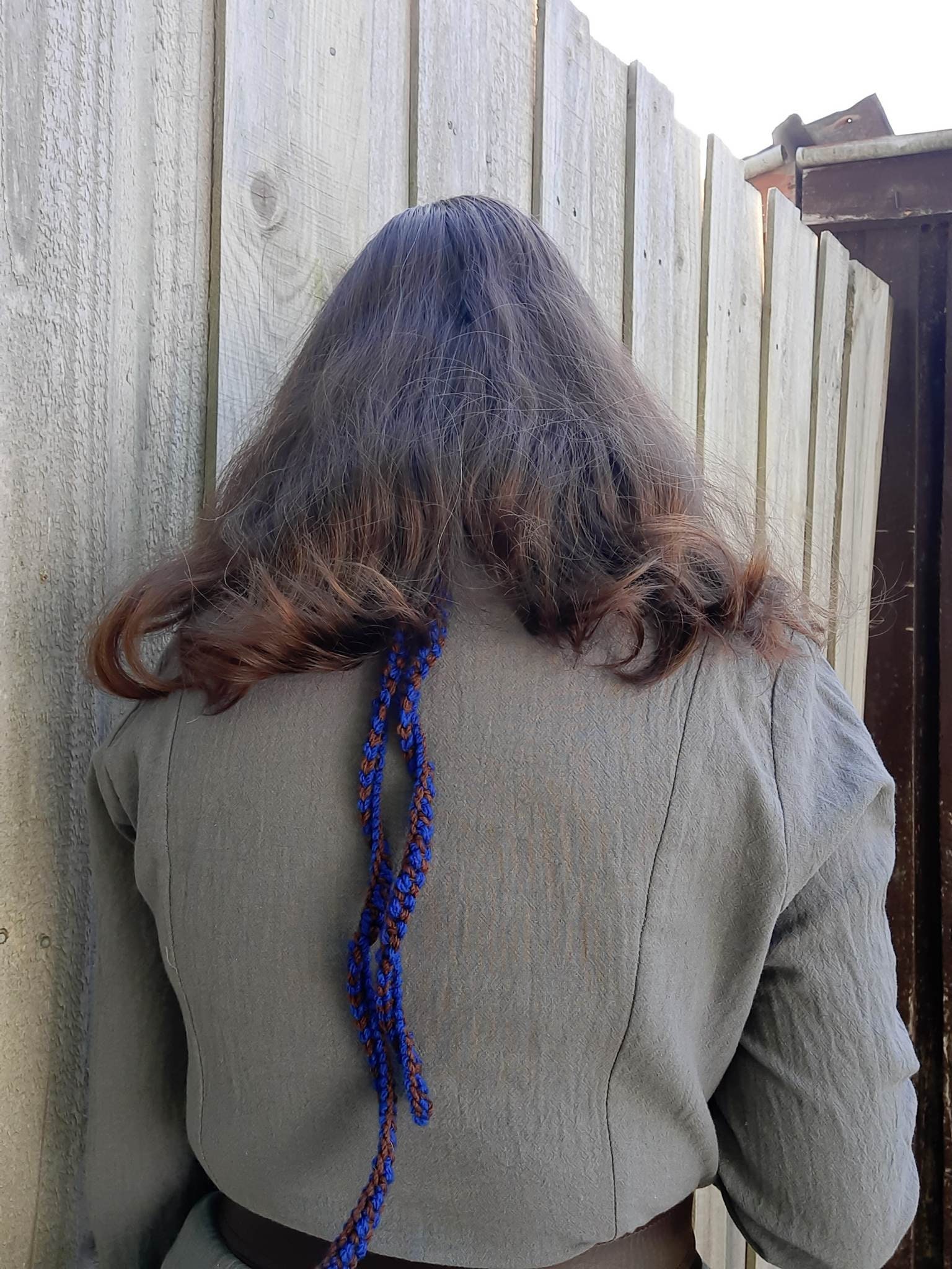 Blue and Brown Handwoven Triangle Scarf / Nordic Inspired Scarf ...