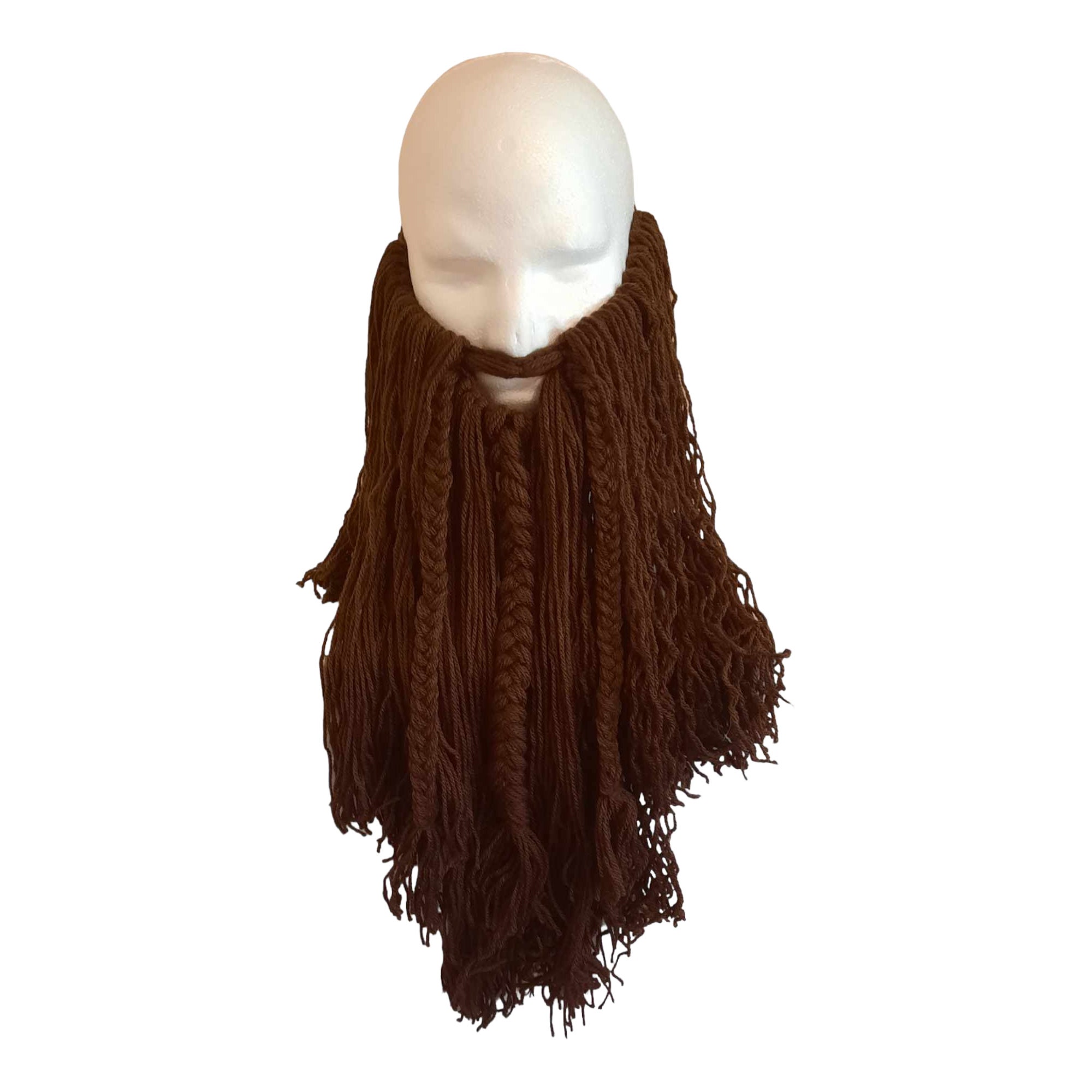 Handmade Brown Yarn Beard / Crochet Beard / Viking Beard / Costume ...