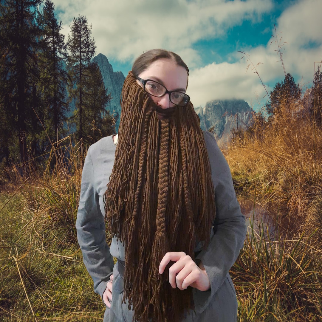Handmade Brown Yarn Beard / Crochet Beard / Viking Beard / Costume ...