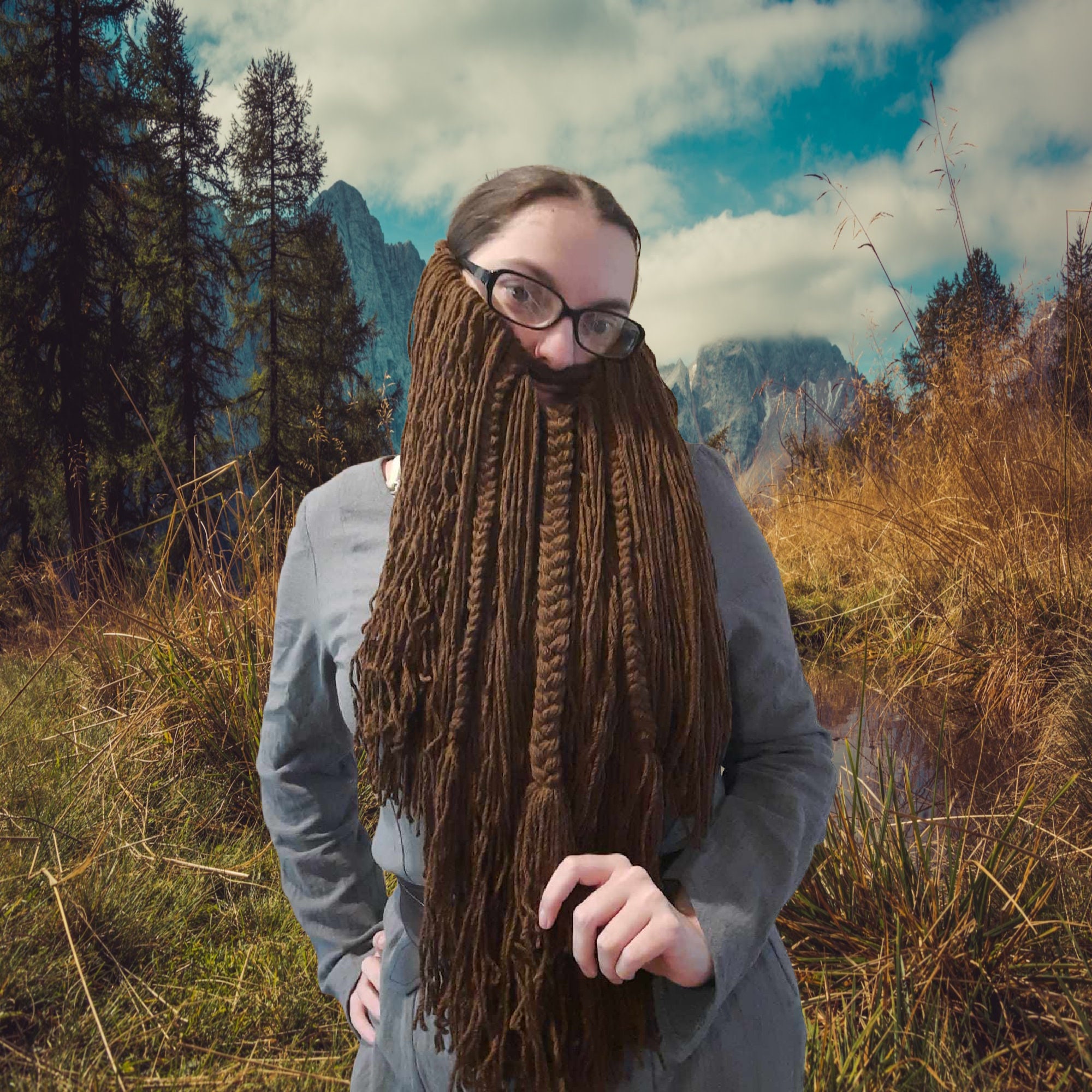 Handmade Brown Yarn Beard / Crochet Beard / Viking Beard / Costume ...