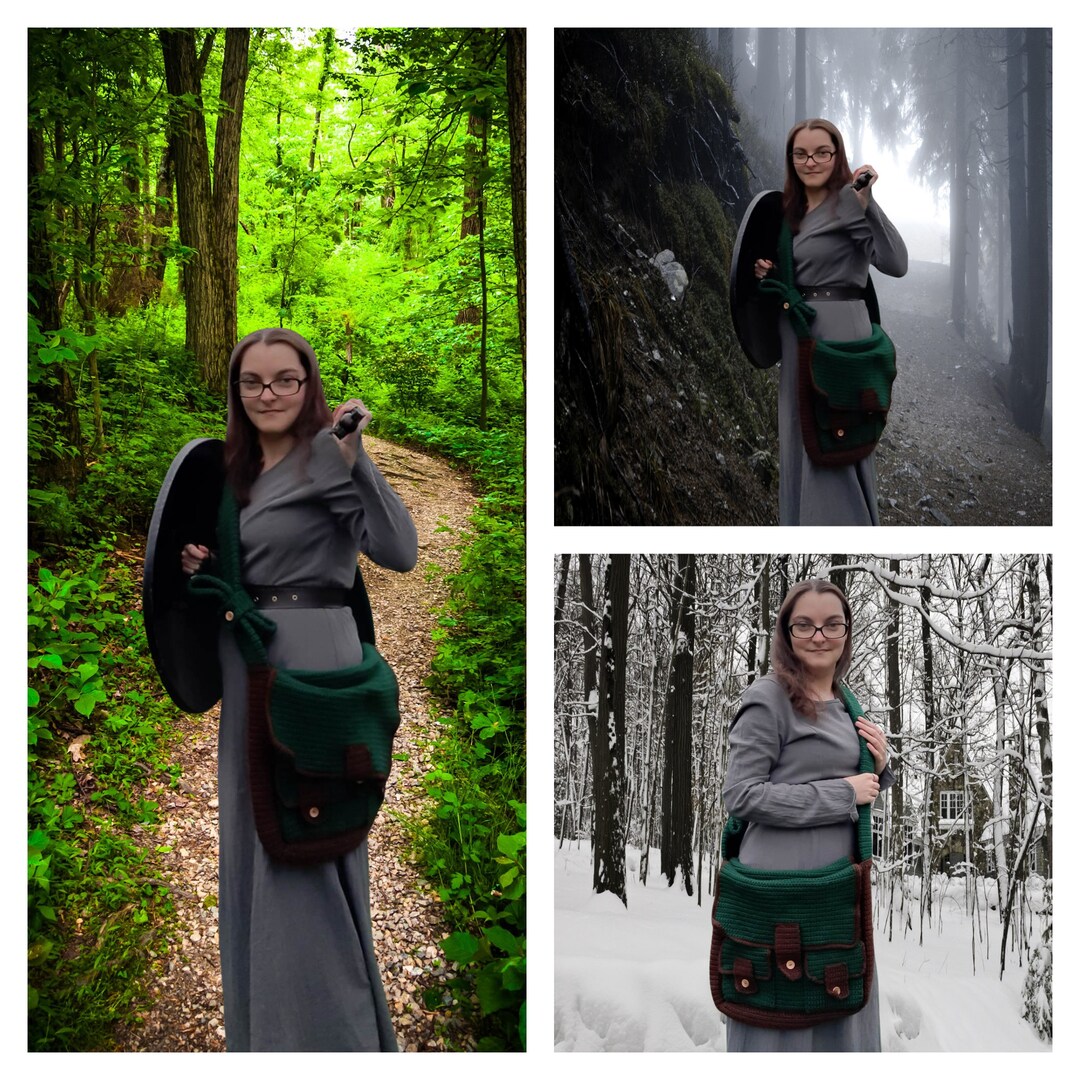 Handmade Fantasy Crochet Elf Bag for Woodland Adventure Enthusiasts - Etsy