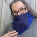 Blue and Brown Handwoven Triangle Scarf / Nordic Inspired Scarf ...