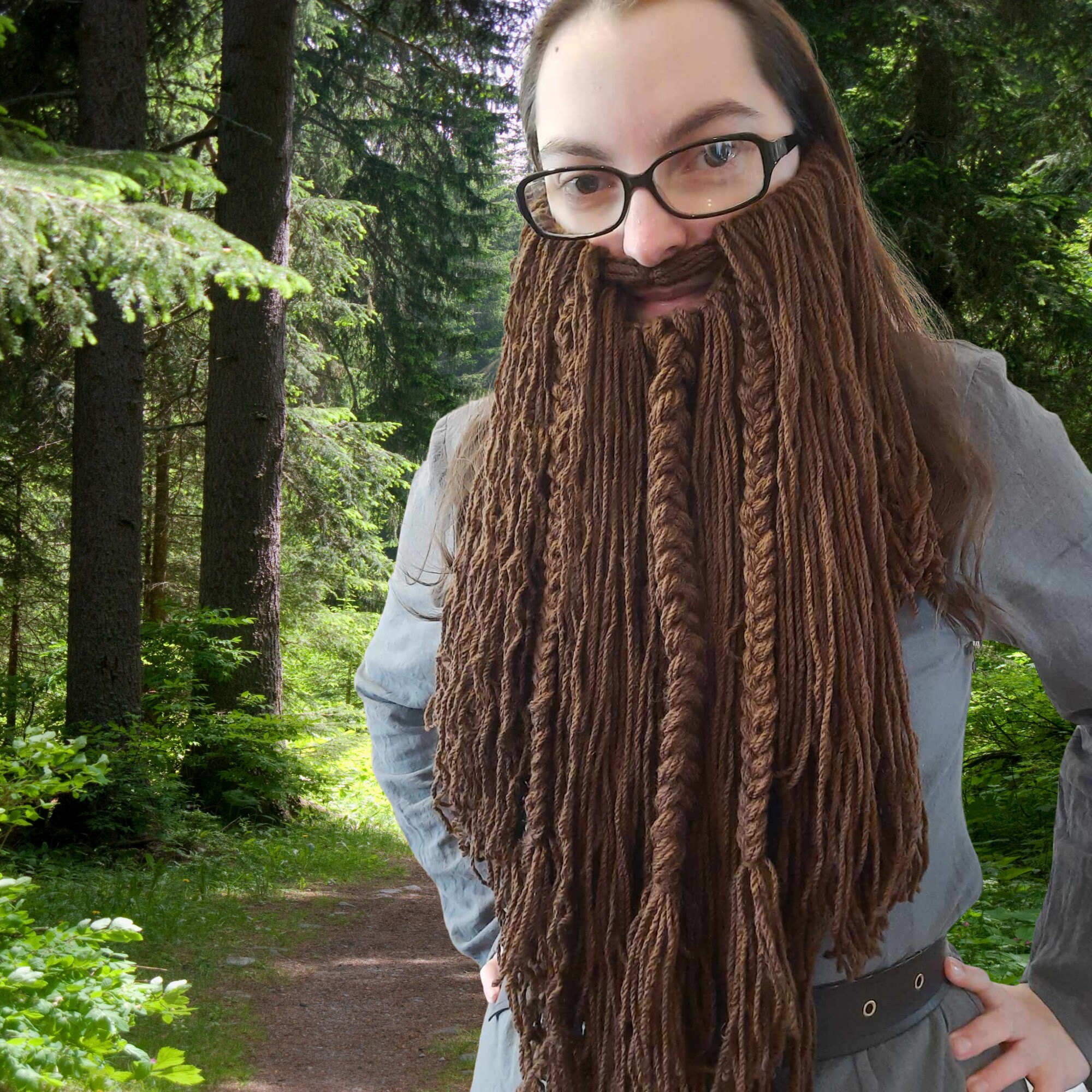 Handmade Brown Yarn Beard / Crochet Beard / Viking Beard / Costume ...