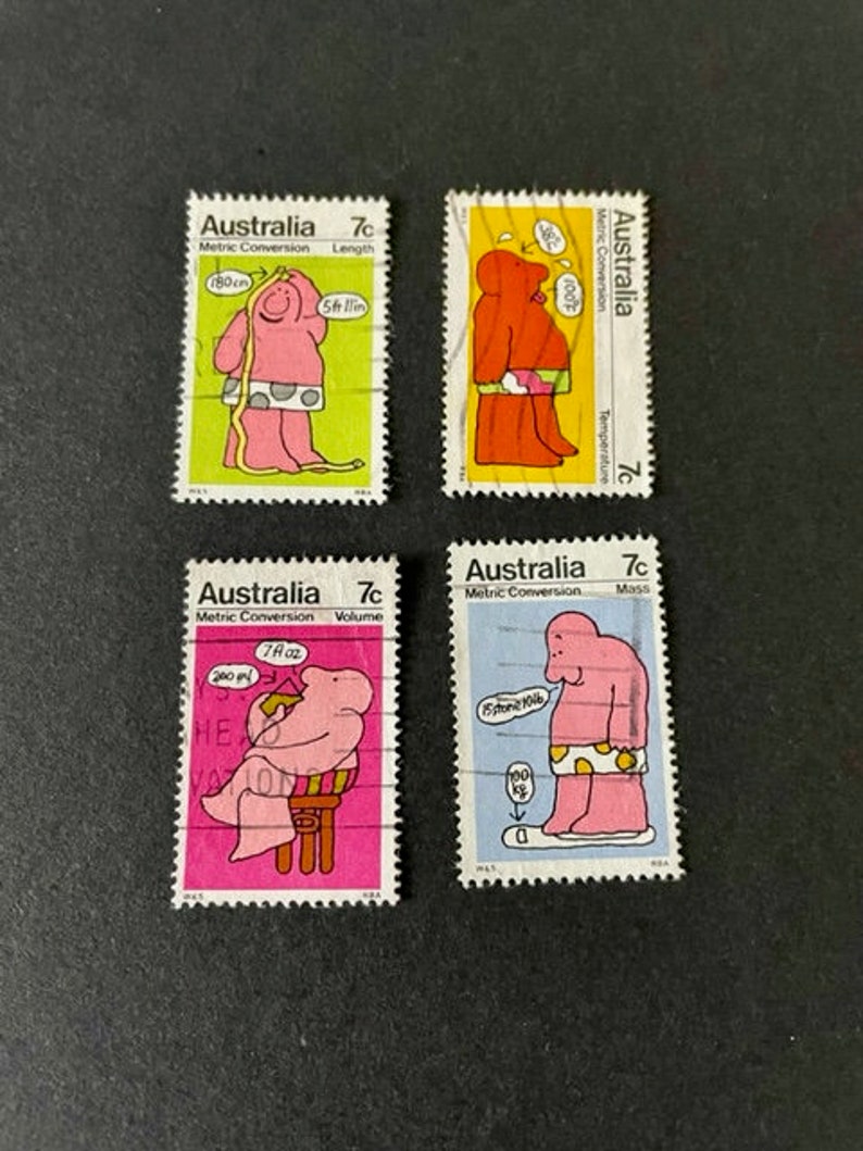 Australian Decimal Stamps 1973 Metric Conversion Postage Stamp - Etsy