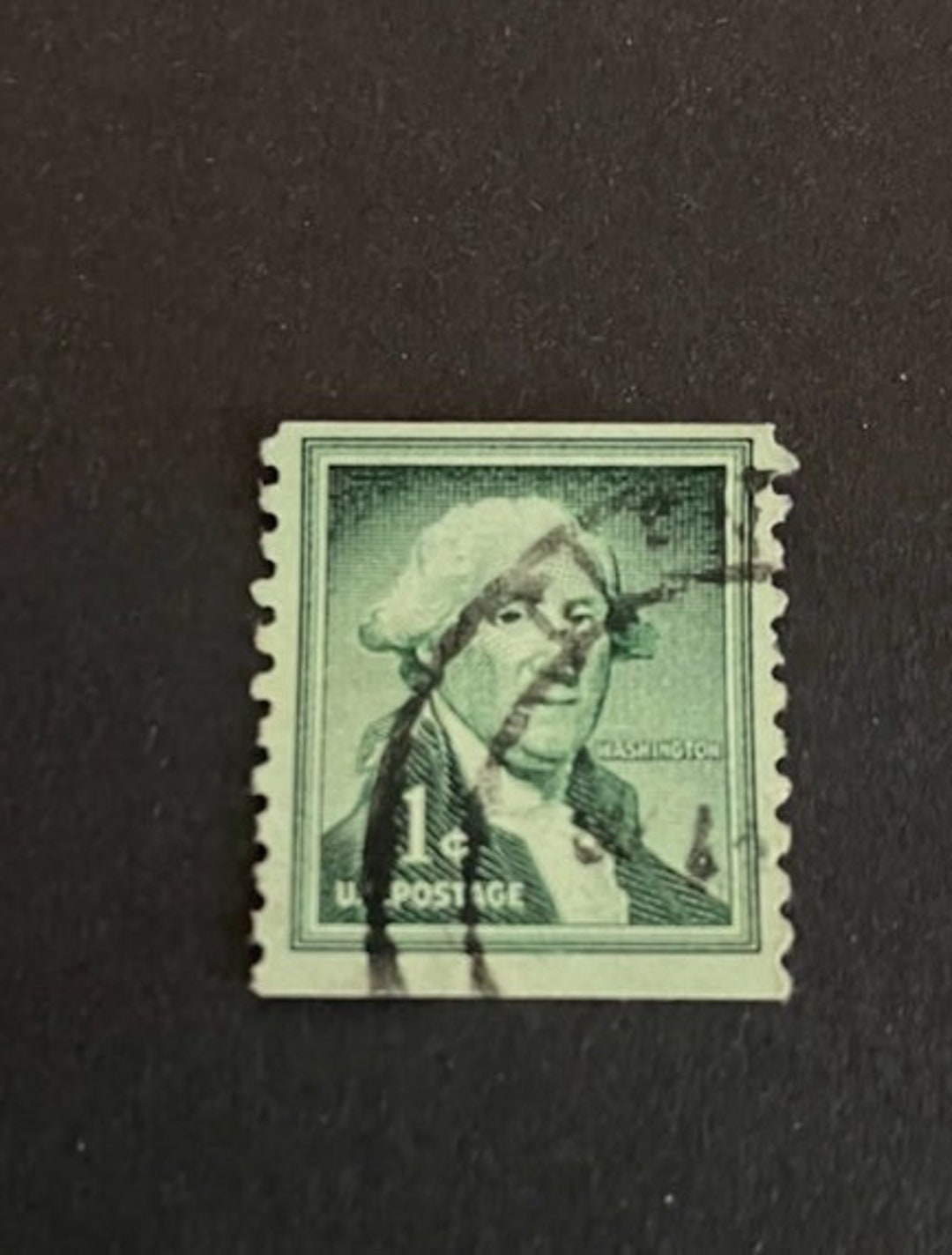 US Rare Vintage Stamp. George Washington Green 1c 1954 Postage - Etsy