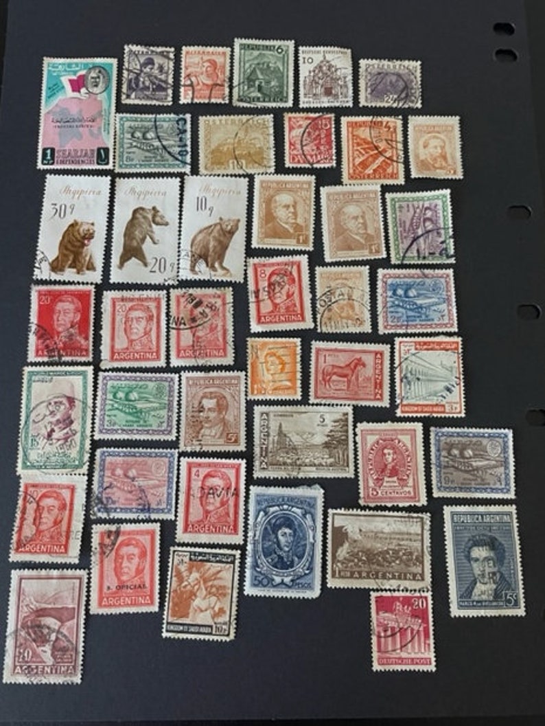 Selection of 42 Postage Stamps - Etsy