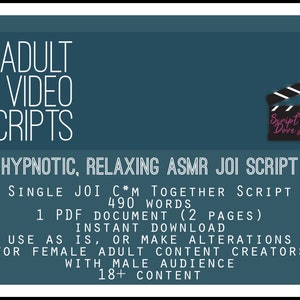 Hypnotic ASMR Cm Together JOI Script Adult Industry JOI - Etsy