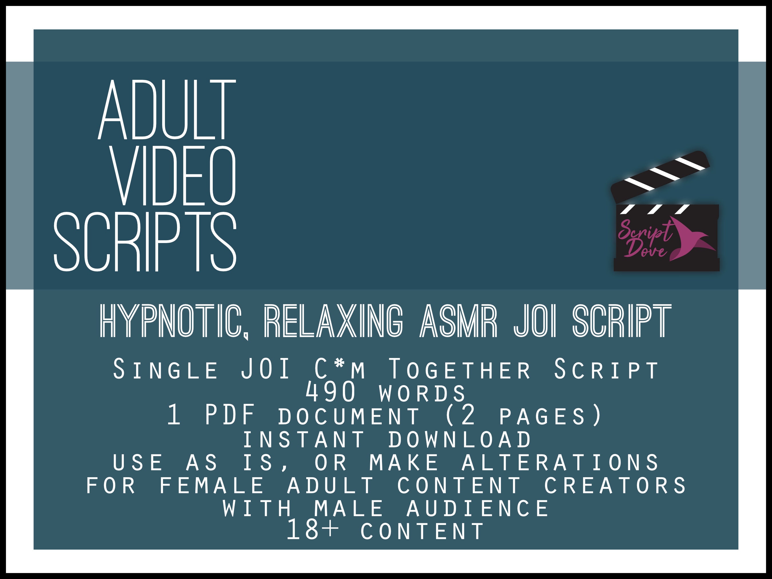 Hypnotic Asmr Cm Together Joi Script Adult Industry Joi Etsy