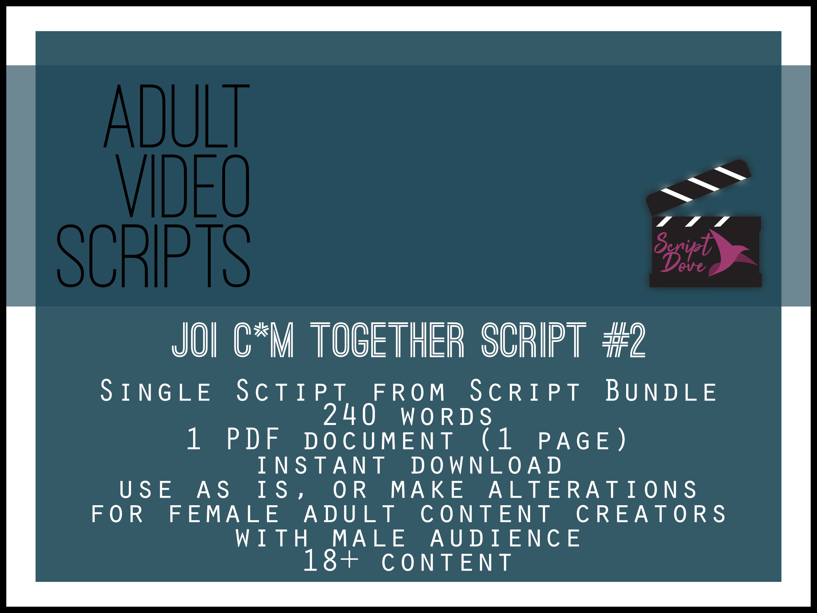 JOI Scripts Cm Together Adult Industry JOI Scripts - Etsy