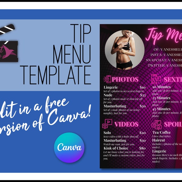 Onlyfans Tip Menu - Etsy