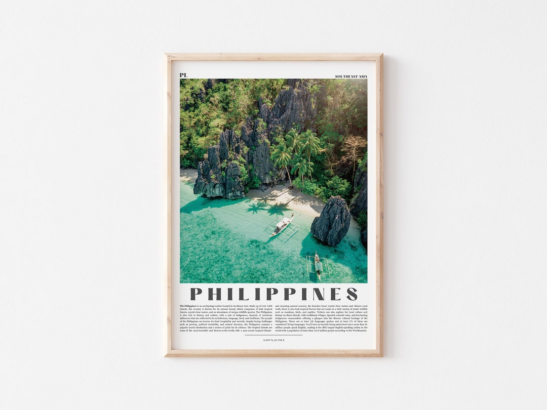 Philippines Print, Tropical Island Print Poster, Gallery Wall Set ...