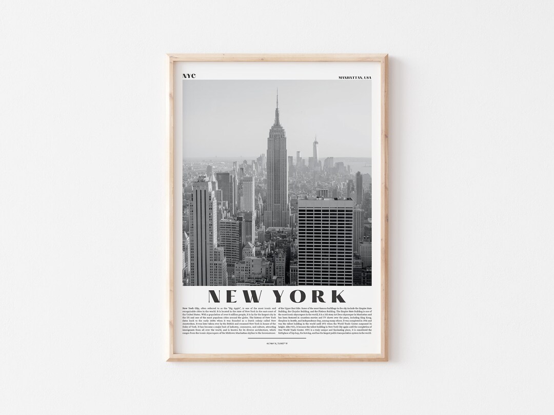 New York Poster, New York City Print, New York Wall Art, Manhattan ...