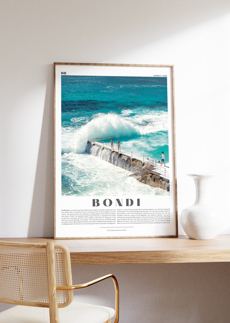 Bondi Beach Print, Australia, Beach Print, Bondi Print, Gallery Wall ...