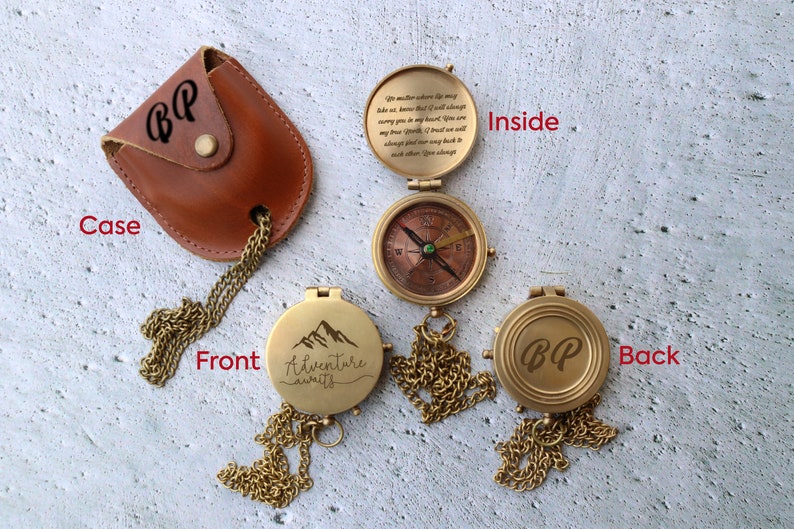 Personalized Compass, Custom Groomsman Compass, Engraved Men Compass ...