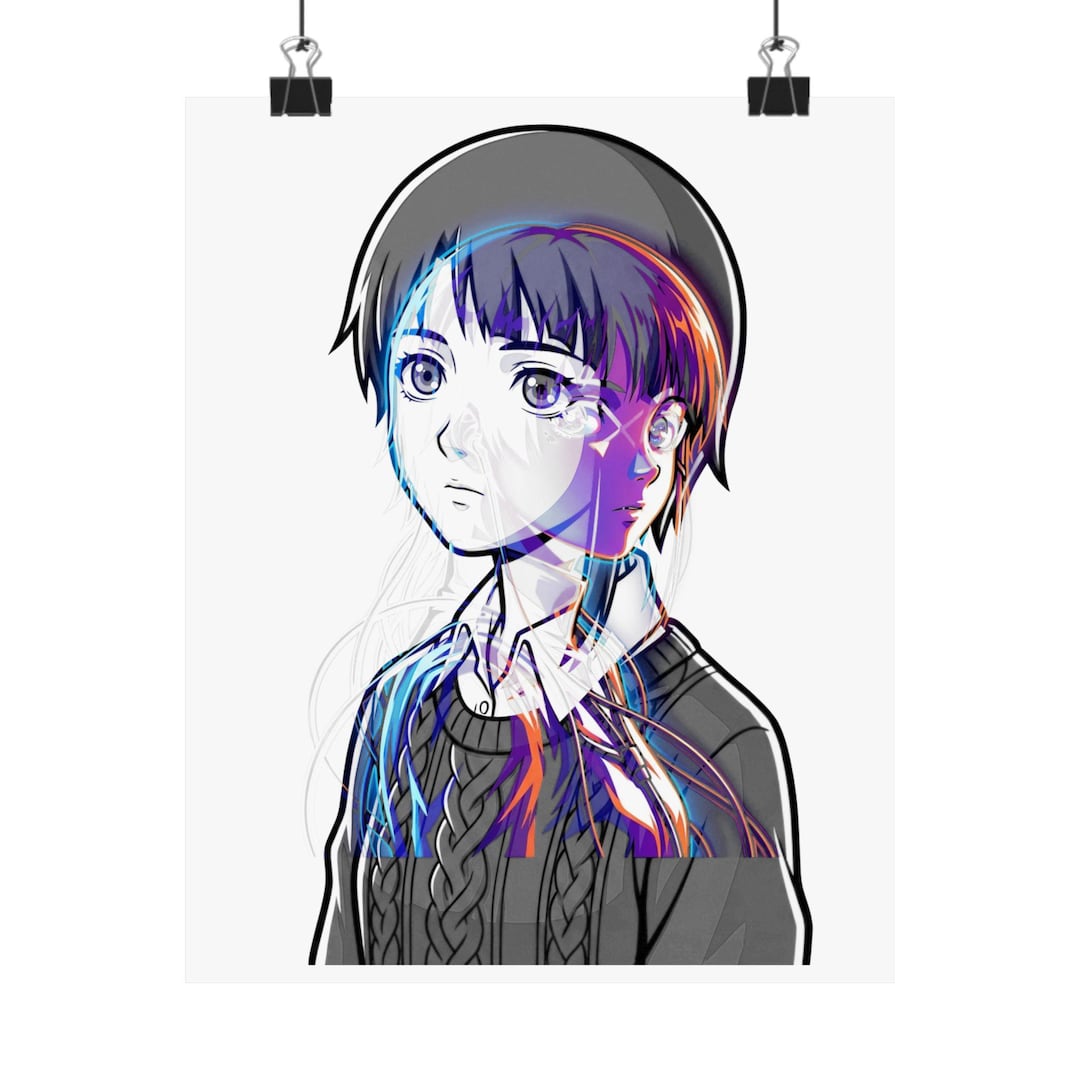 Lain Iwakura Portrait | Serial Experiments Lain Art Print | Anime Fan ...