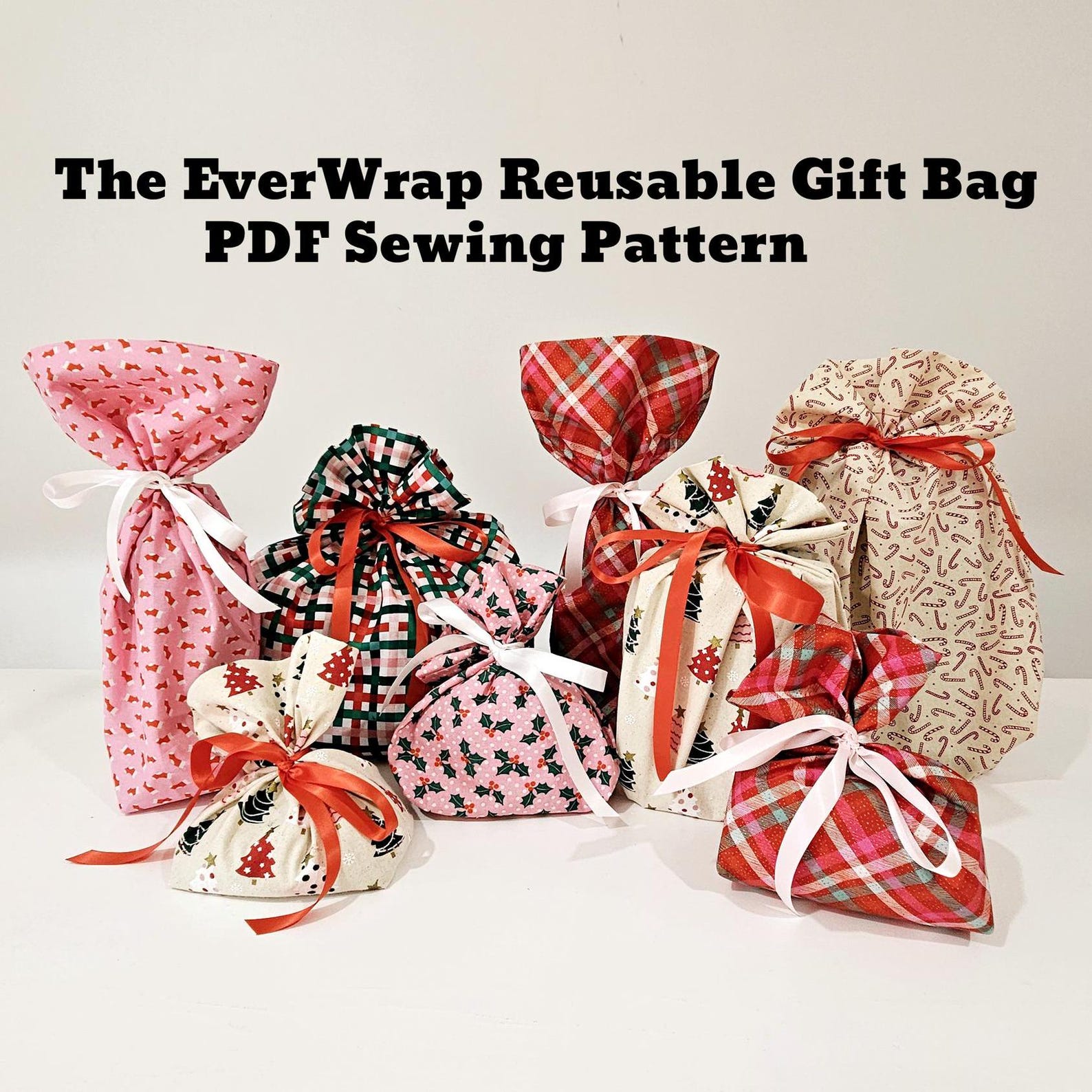 Reusable Gift Bag Pattern // 007 the Everwrap Reusable Gift Bag Pattern ...
