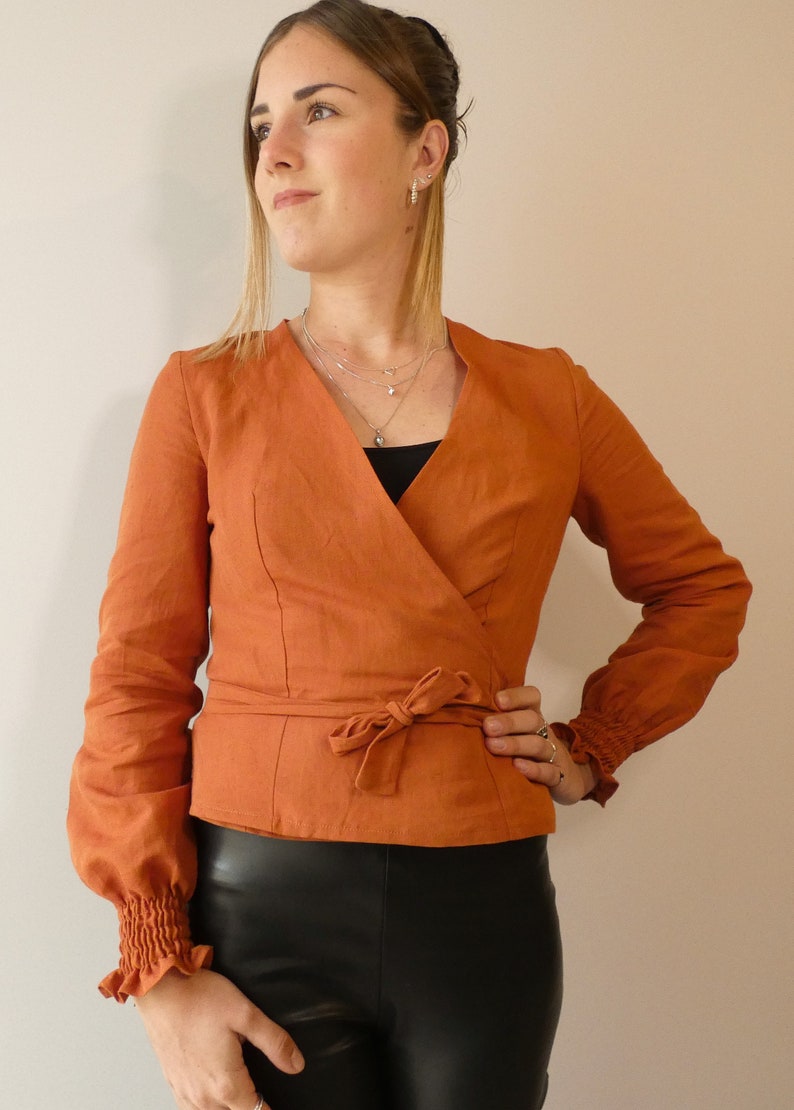 Wrap Top Pattern // 001 Rust Top Pattern, Isabel's Patterns - Etsy
