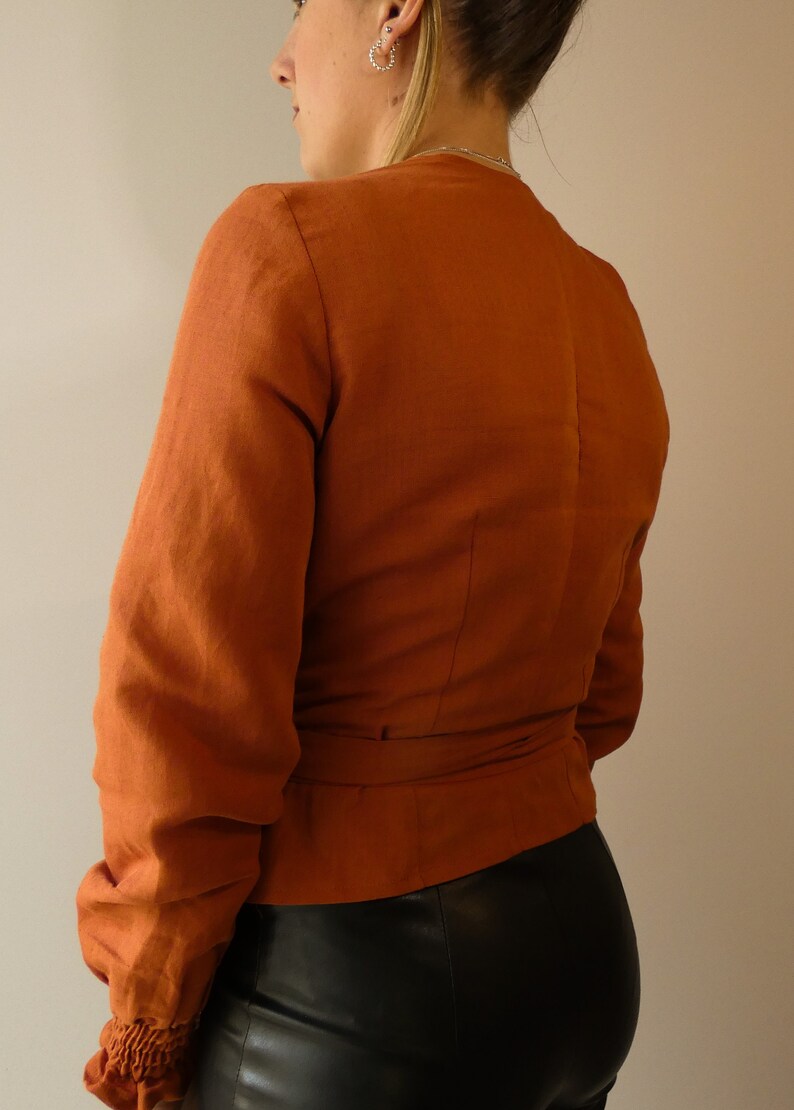 Wrap Top Pattern // 001 Rust Top Pattern, Isabel's Patterns - Etsy