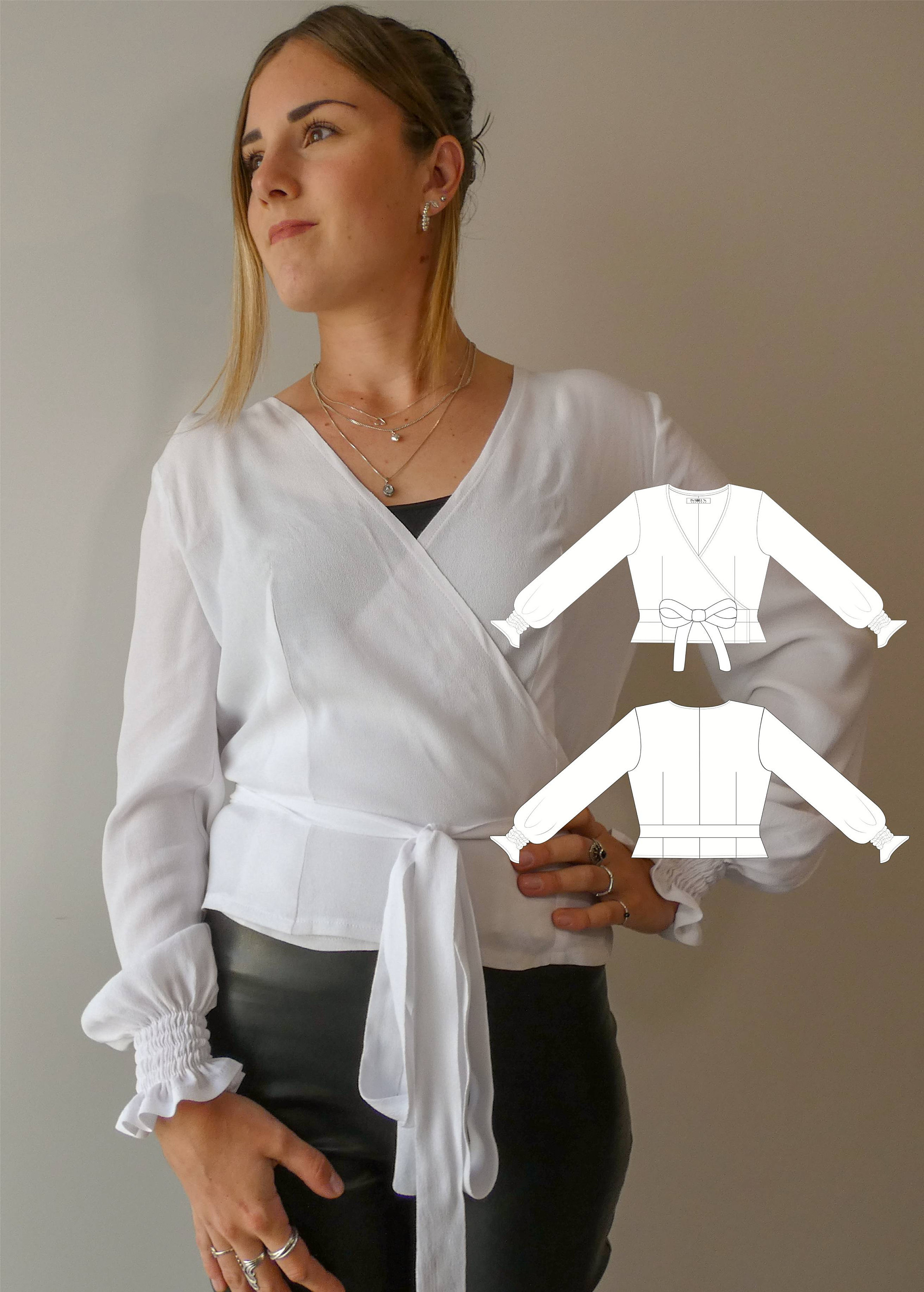 Wrap Top Pattern // 001 Rust Top Pattern, Isabel's Patterns - Etsy