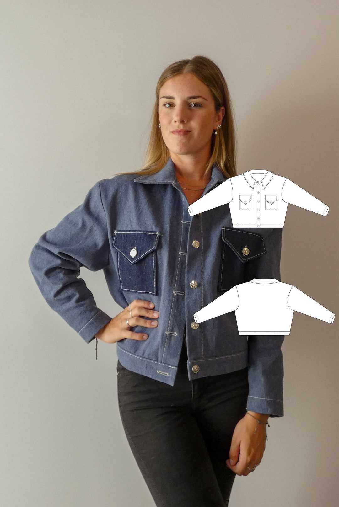 Short Jacket PDF Pattern // 003 Azur Jacket Pattern, Isabel's Patterns ...