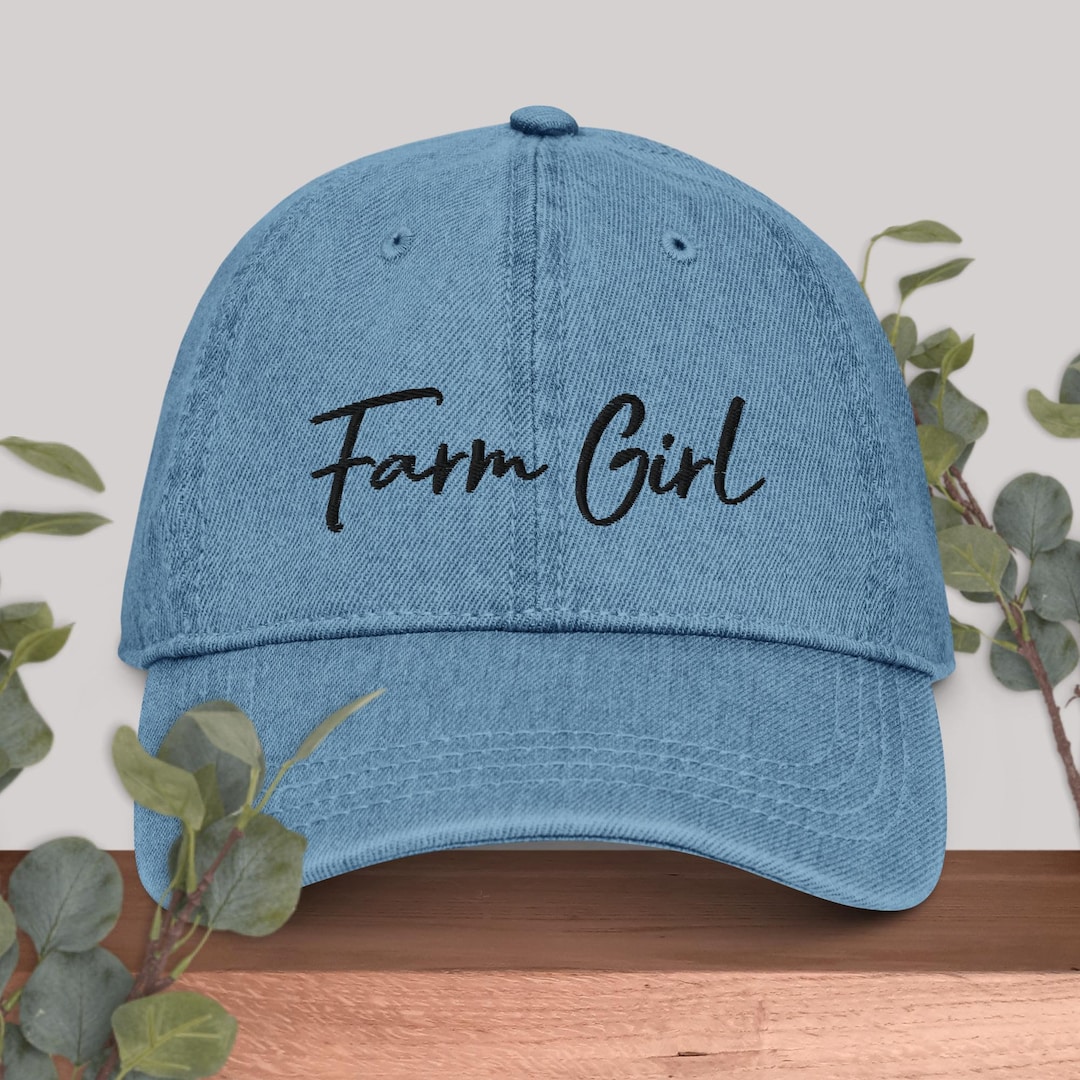 Farm Girl Denim Hat - Etsy