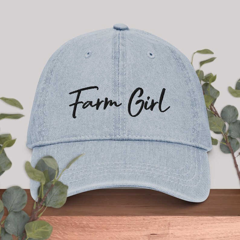 Farm Girl Denim Hat - Etsy