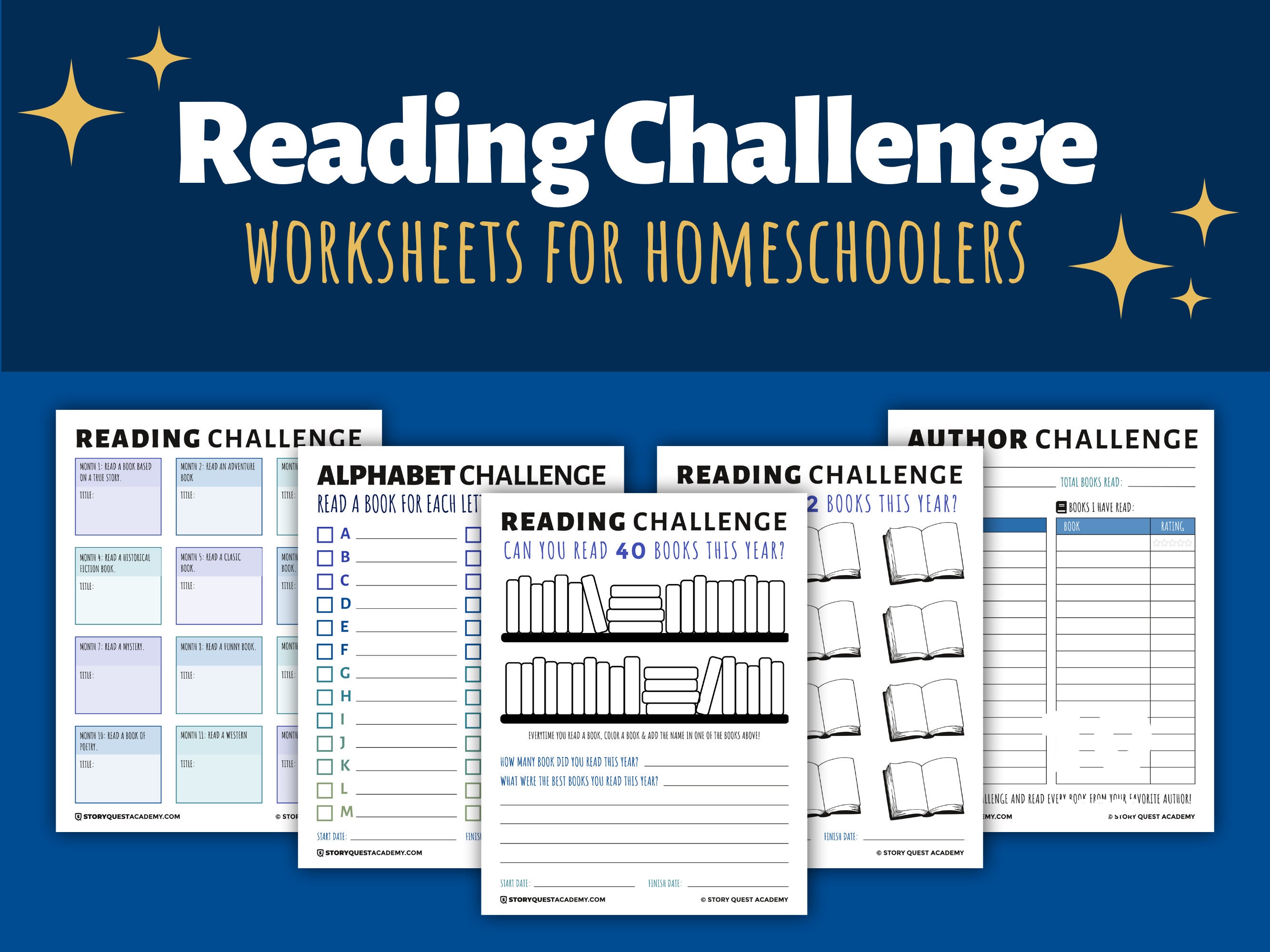 Homeschool Reading Journal Worksheet Bundle Kids Printables - Etsy