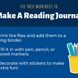 Homeschool Reading Journal Worksheet Bundle Kids Printables - Etsy