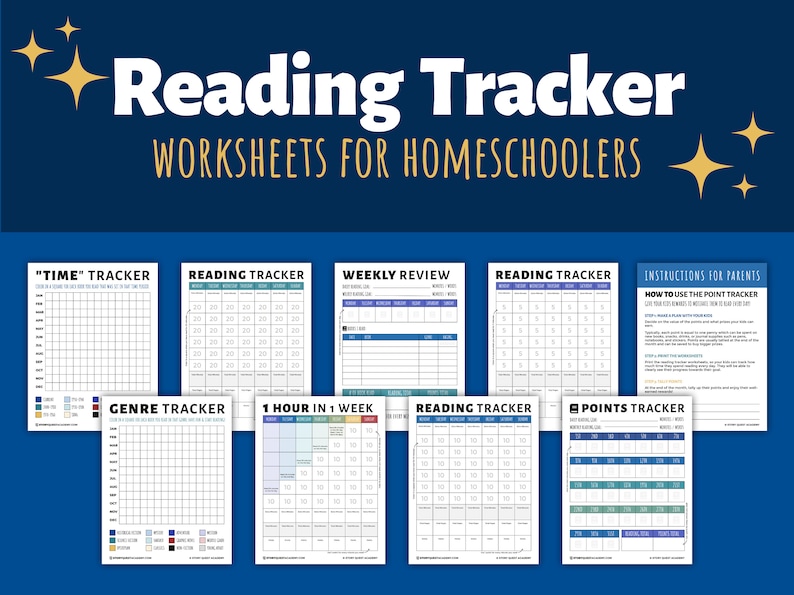 Homeschool Reading Journal Worksheet Bundle Kids Printables - Etsy