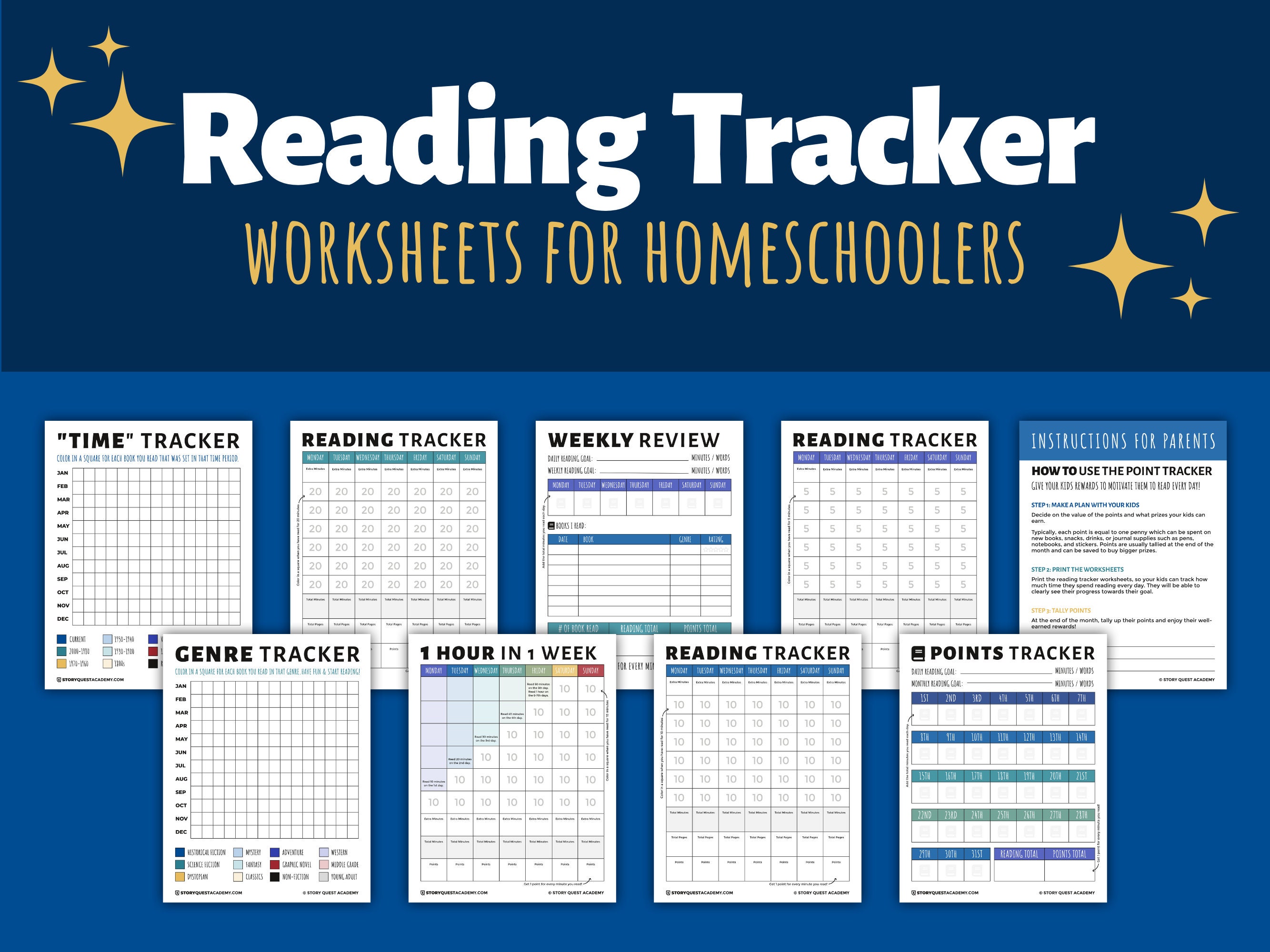 Homeschool Reading Journal Worksheet Bundle Kids Printables - Etsy