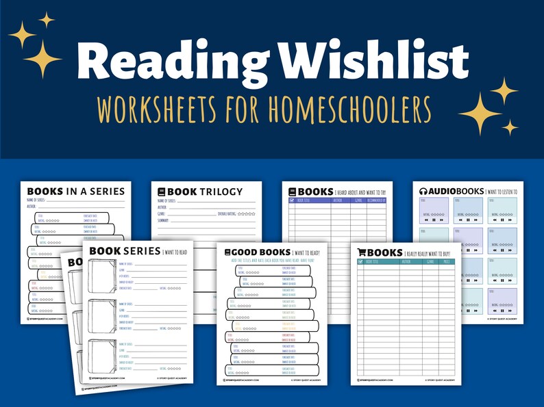 Homeschool Reading Journal Worksheet Bundle Kids Printables - Etsy