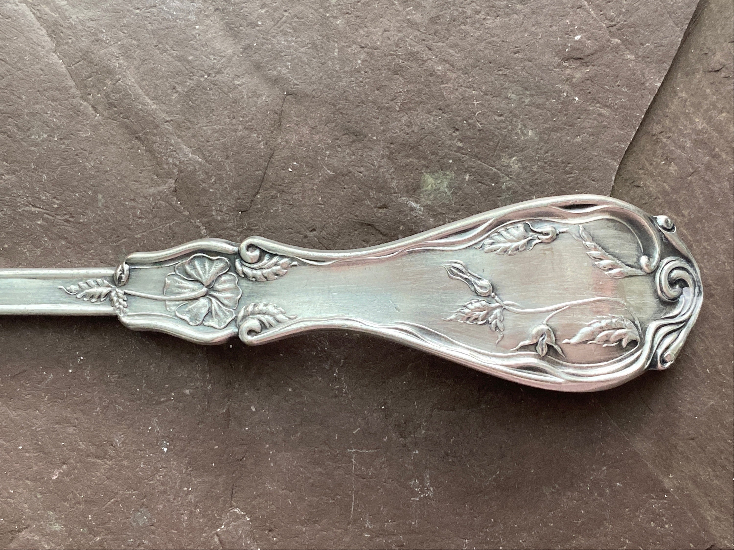 Wm A Rogers AI GLENROSE 1908 Antique Silverplate Cold Meat Fork Serving ...
