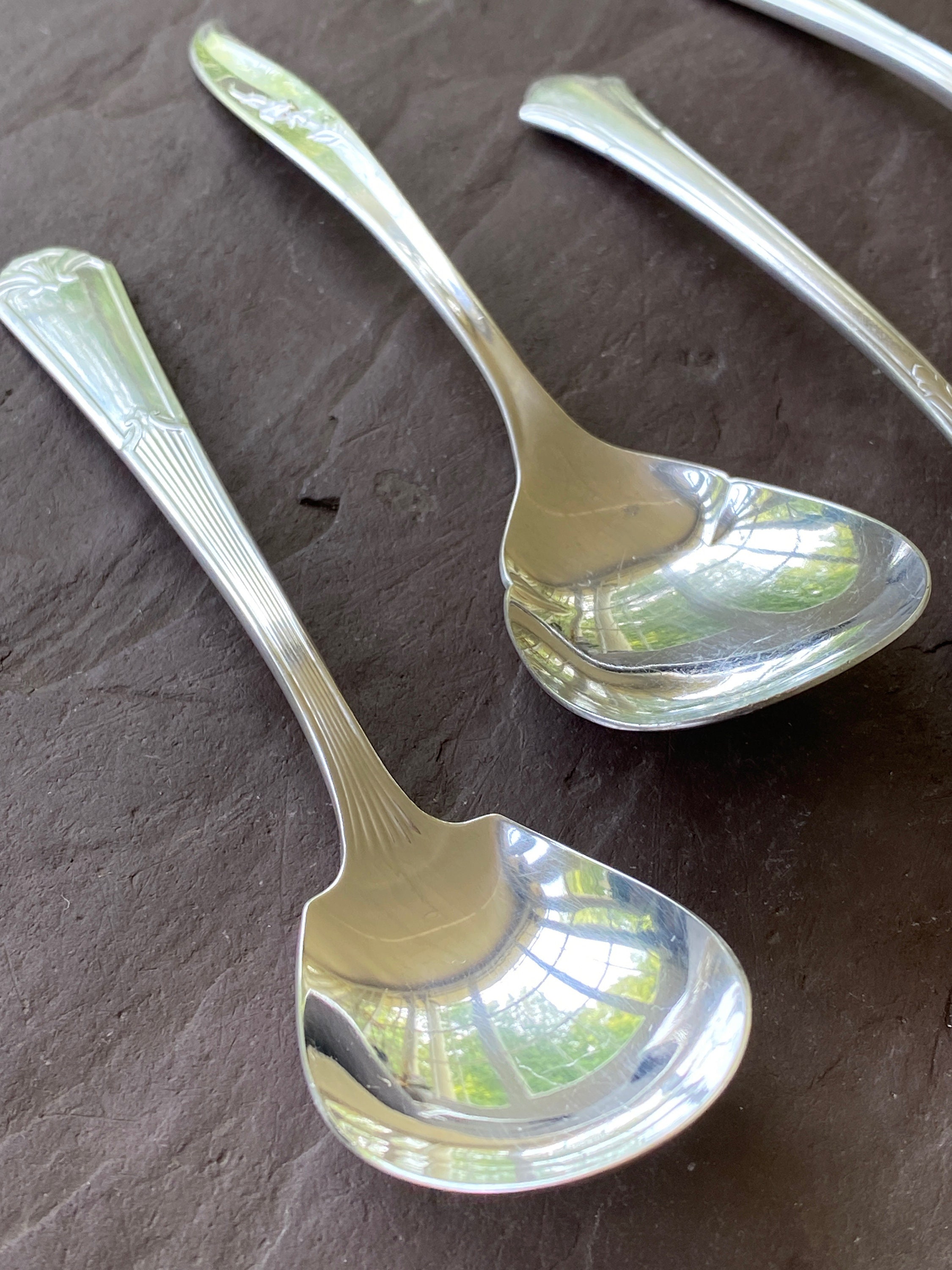 Five Antique Sugar Spoons 1847 Rogers Bros MAGIC ROSE 1963 Wm Rogers ...