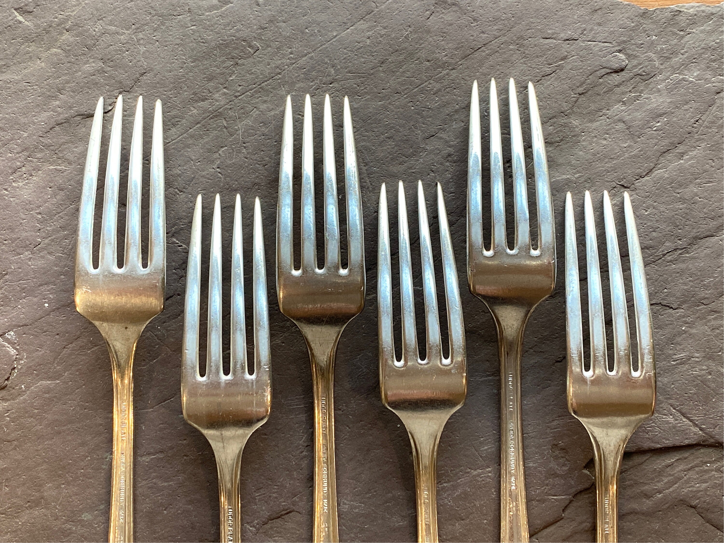 Antique Silverplate Set of 6 Dinner Forks SKYLINE Aka SKYCREST 1930 ...