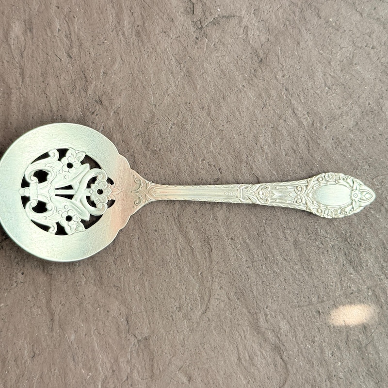Antique Metal Slotted Spoon - Etsy